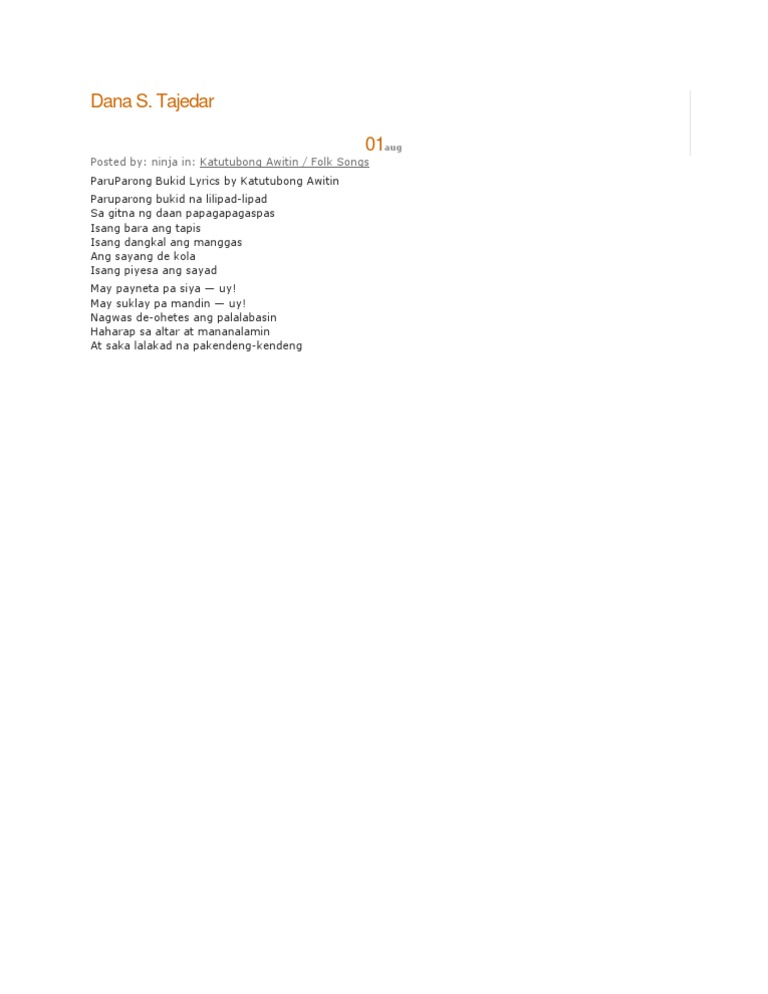 Katutubong Awit | PDF
