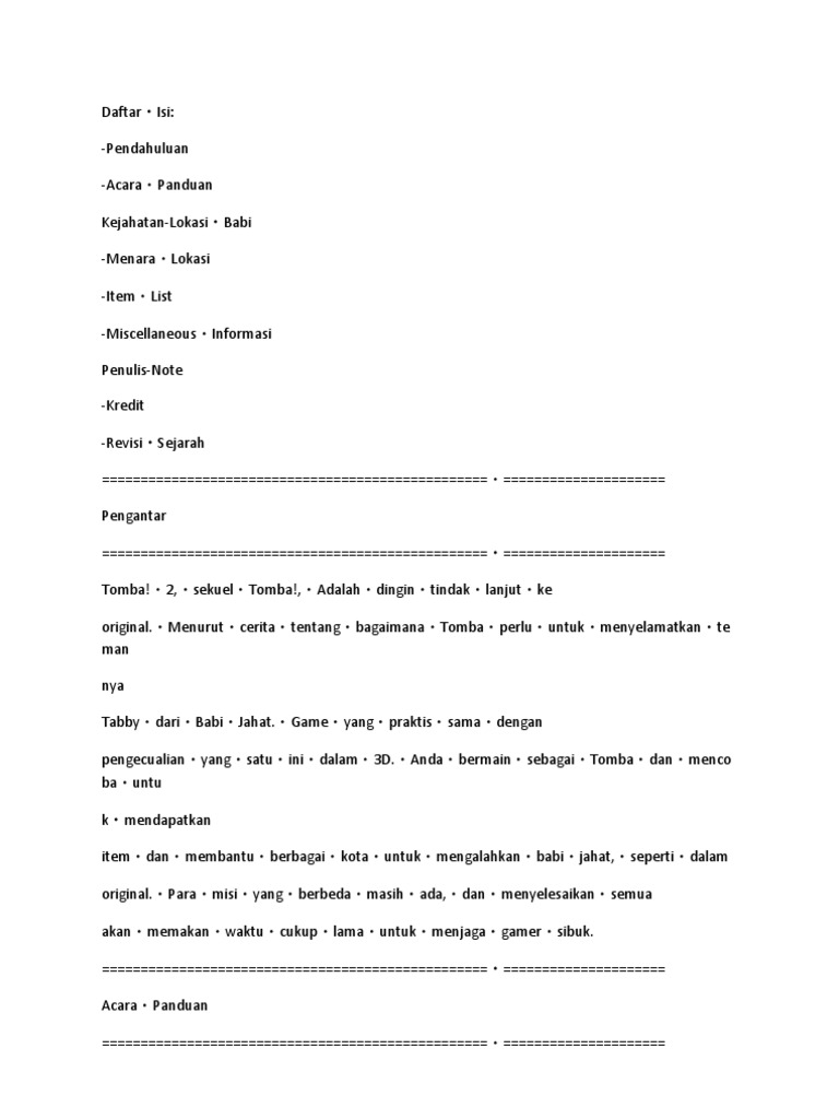 Walkthrough Tomba 2 | PDF