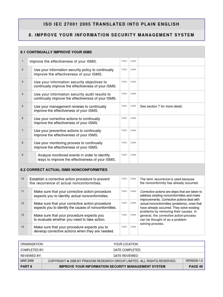 Iso 27001 Sample | Information Security | Risk Management