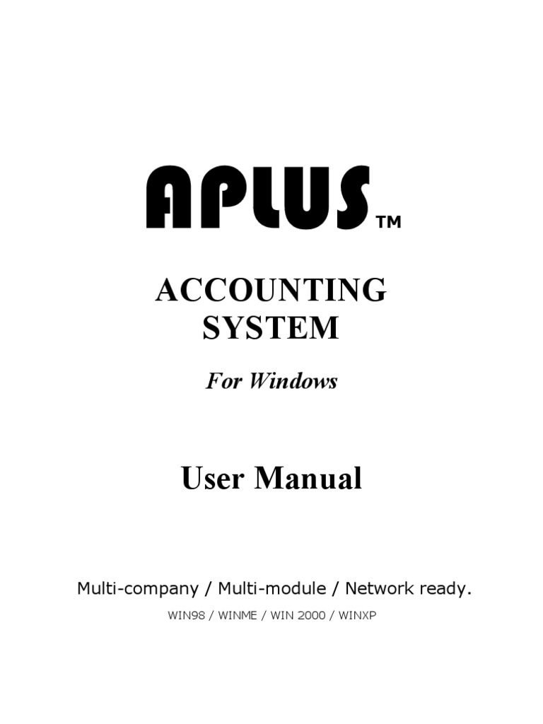 Aplus - User Manual | PDF | Debits And Credits | Financial Transaction