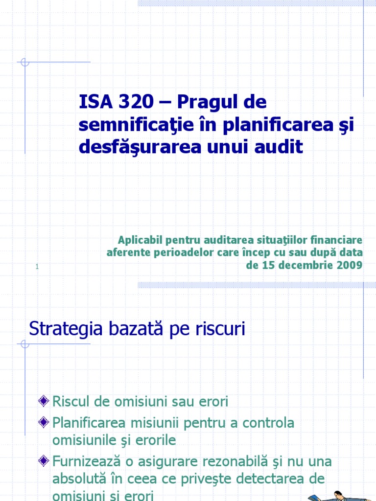 ISA 320 Pragul de Semnificatie in Audit | PDF