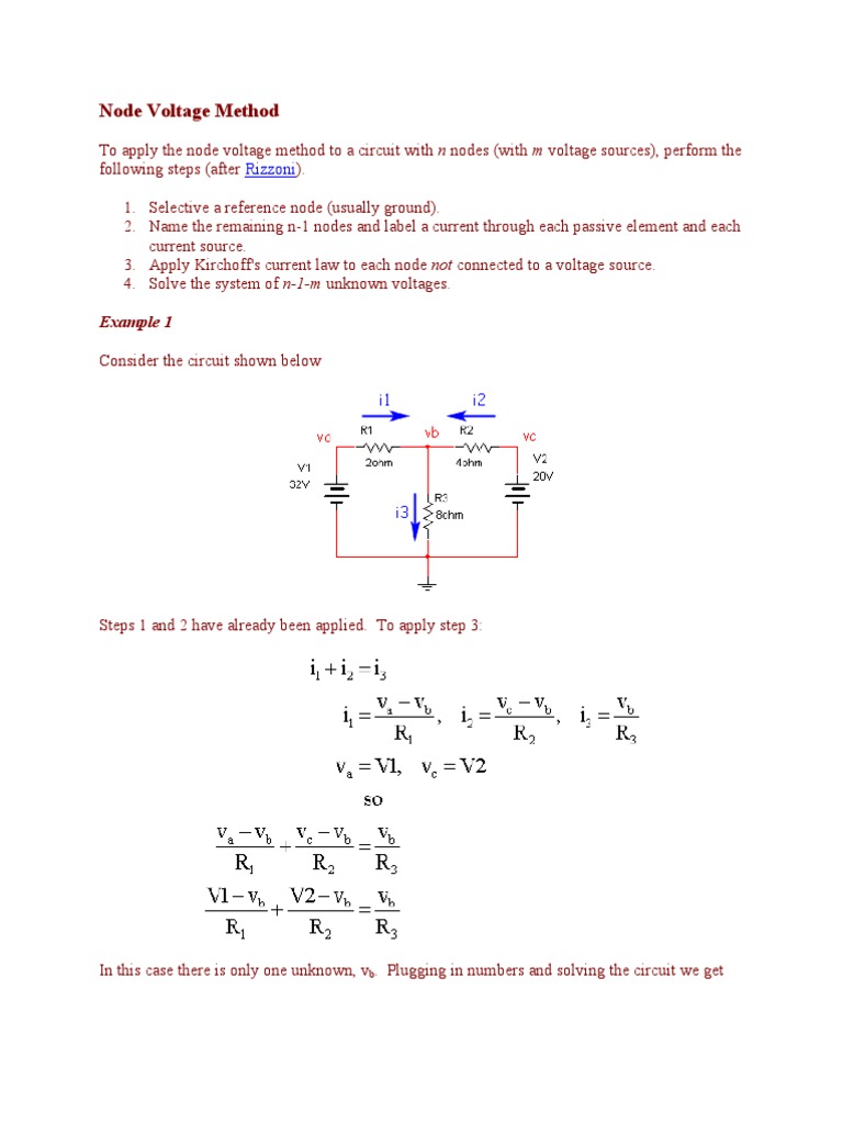Node Voltage Method | Electrical Network | Force