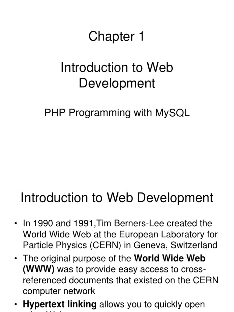 Introduction to Web Development Basics | PDF