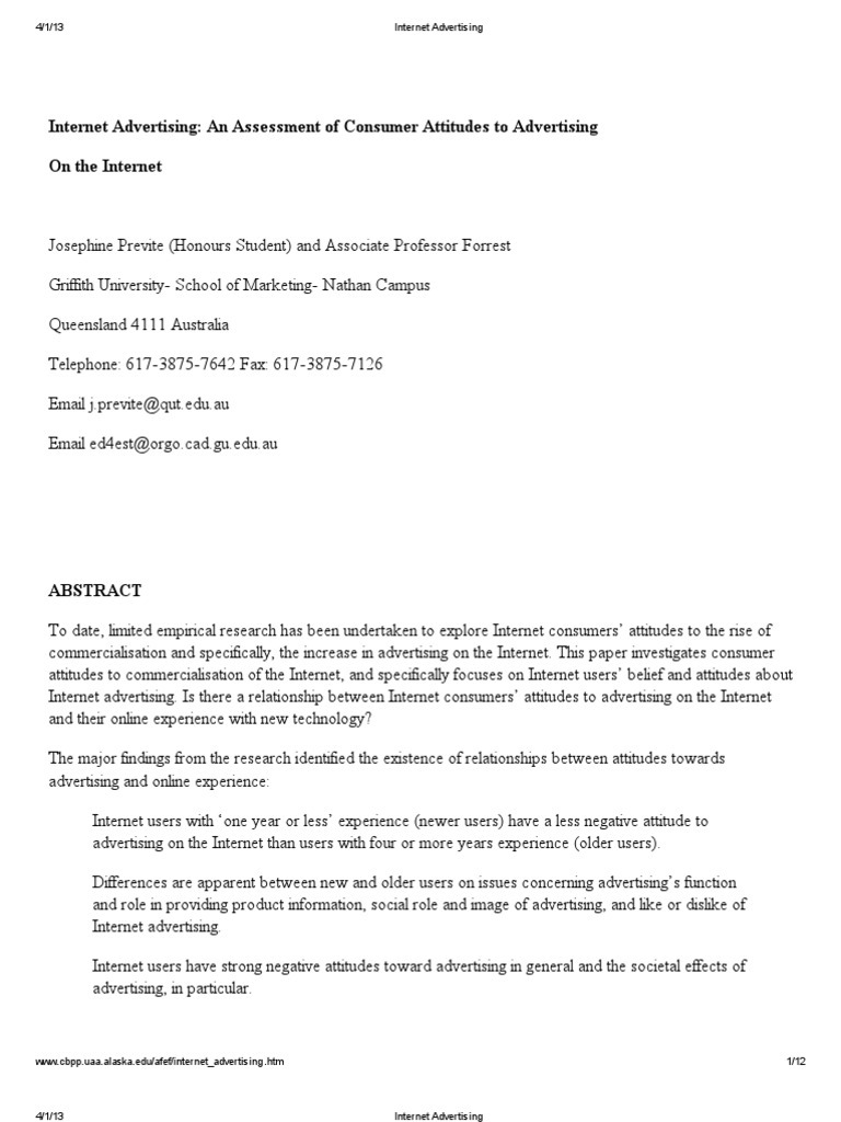 Internet Advertising | PDF
