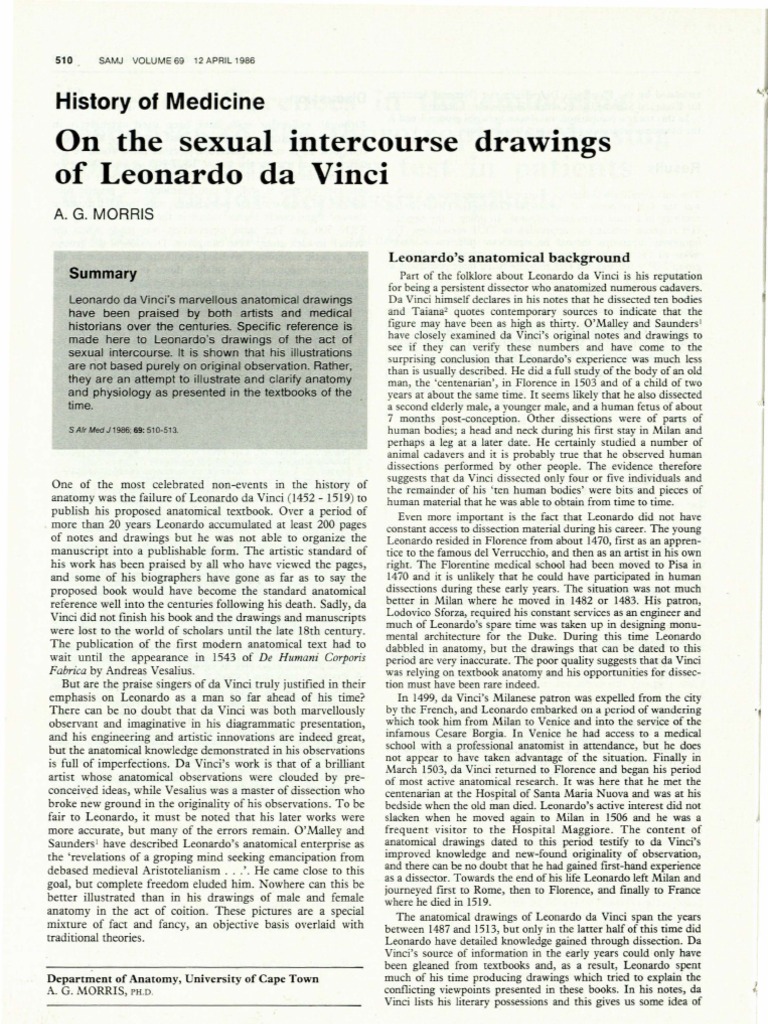 On The Sexual Intercourse Drawings of Leonardo Da Vinci | Download Free ...