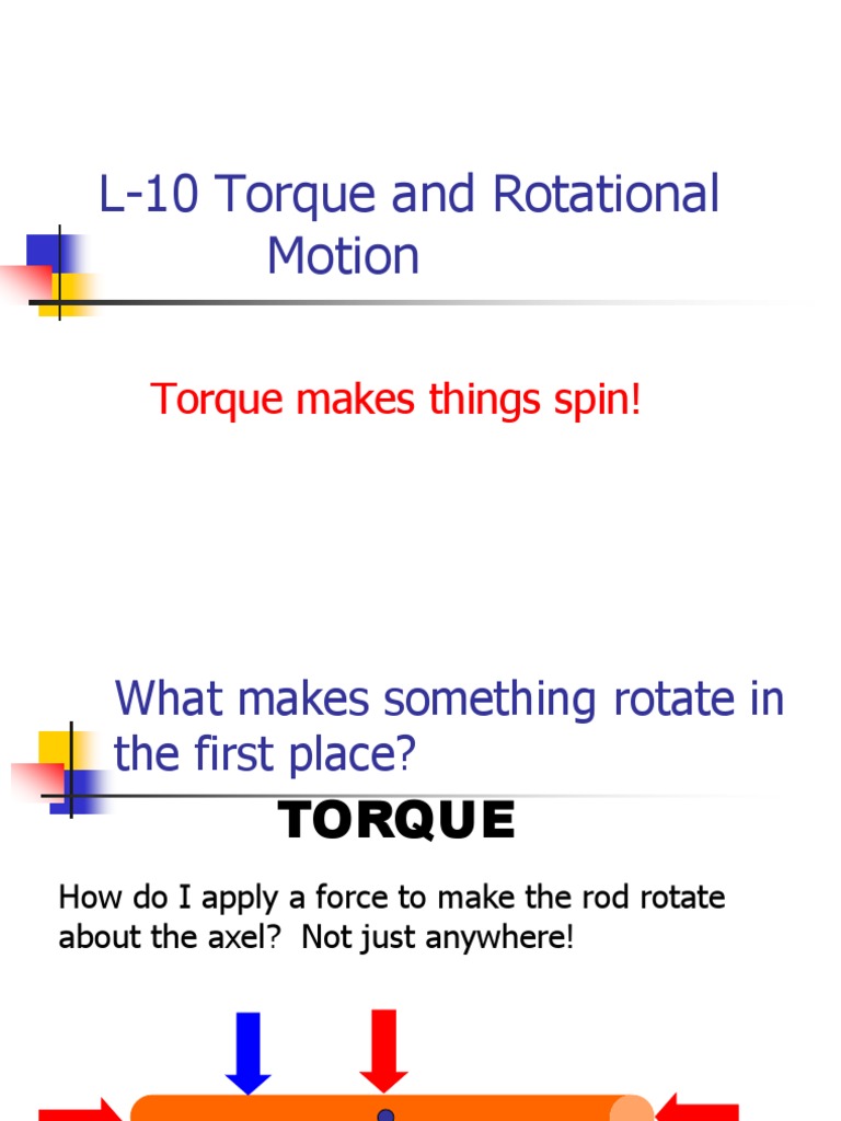 torque .ppt | Torque | Rotation Around A Fixed Axis