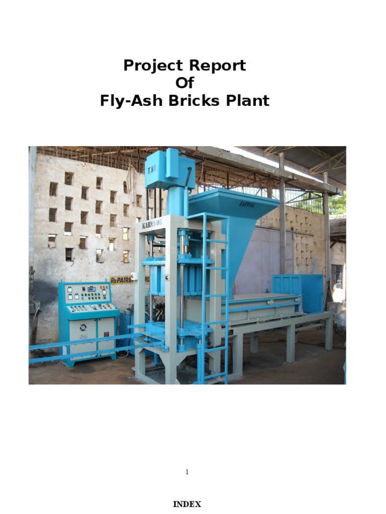 An In-Depth Project Report on Establishing a Fly Ash Brick ...