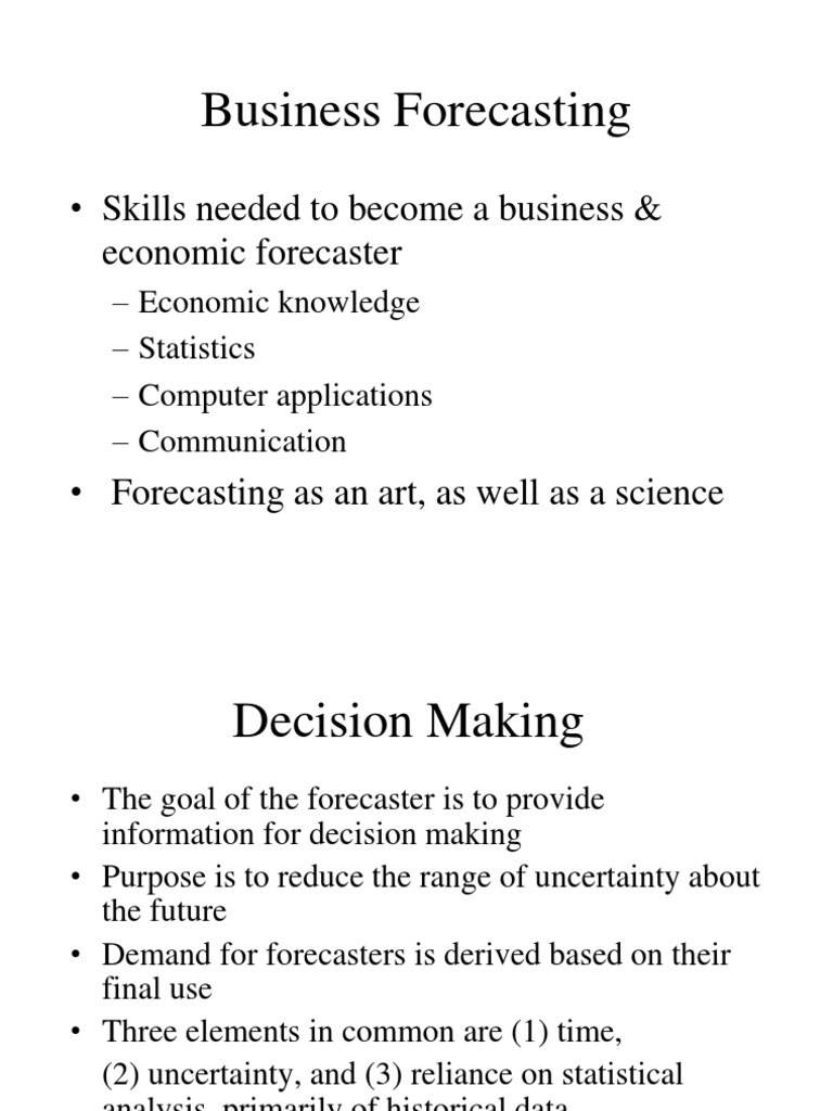 CH 1 Business Forecasting | PDF | Forecasting | Data Analysis