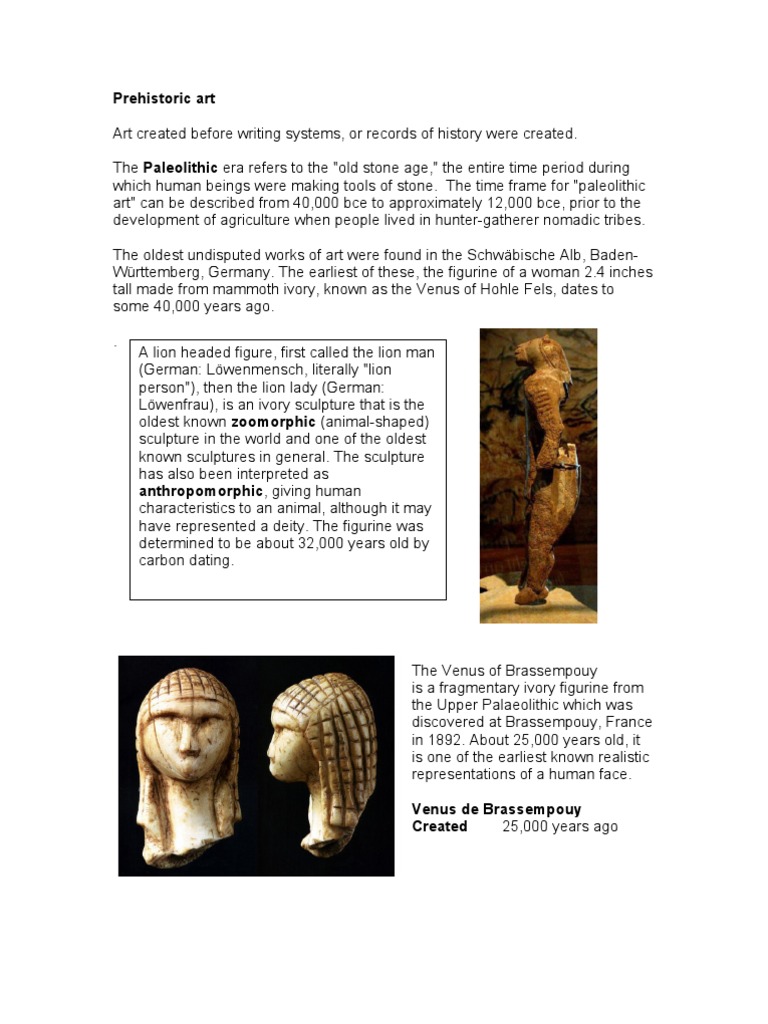 Prehistoric Art | PDF | Bronze Age | Paleolithic