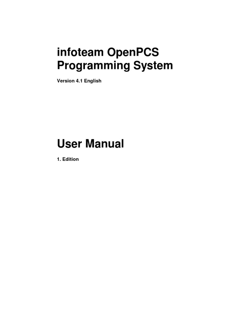 Openpcs Manual L 1005 Ps41e1 | PDF | Subroutine | Computer Program