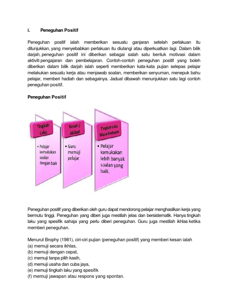 Peneguhan Positif dan Negatif dalam Pendidikan | PDF