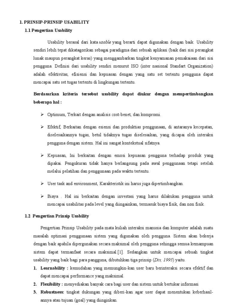 Prinsip Prinsip USABILITY | PDF
