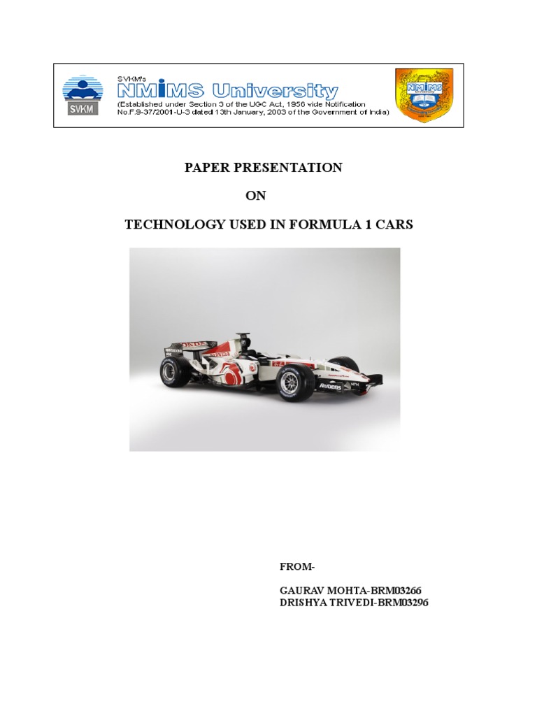 Technology in Formula 1 Cars Explained | PDF | Wing | Formula One