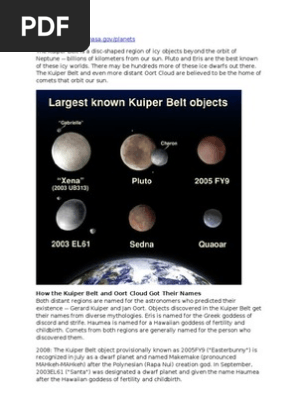 Ice Dwarf Planets 2003