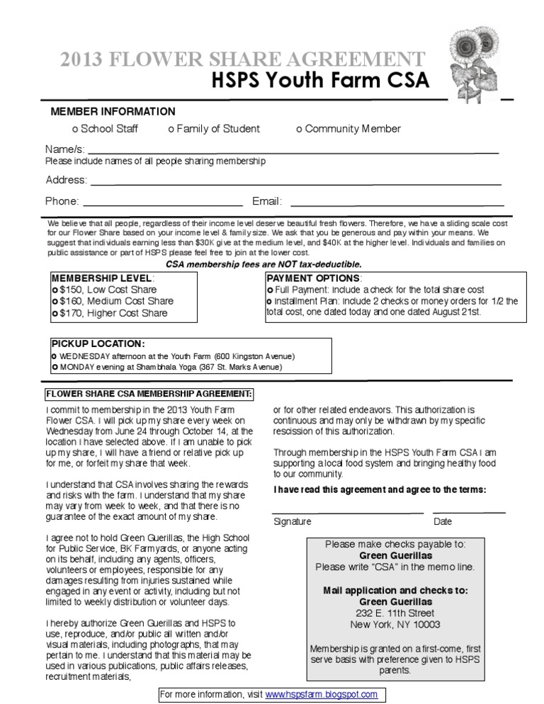 2013 CSA Form Flowers | PDF | Economies | Business