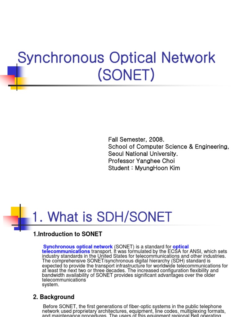 Synchronous Optical Network (SONET) | PDF | Digital Technology ...