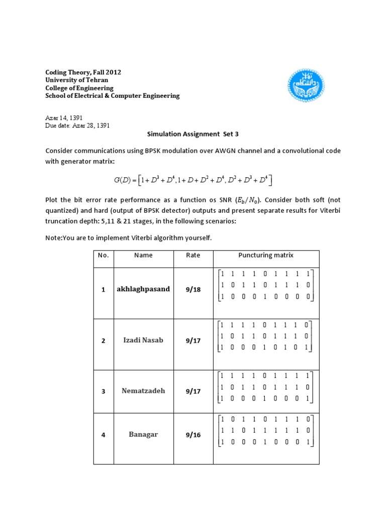 Computer Assignment Set 3 | PDF | Telecommunications Engineering | Data ...