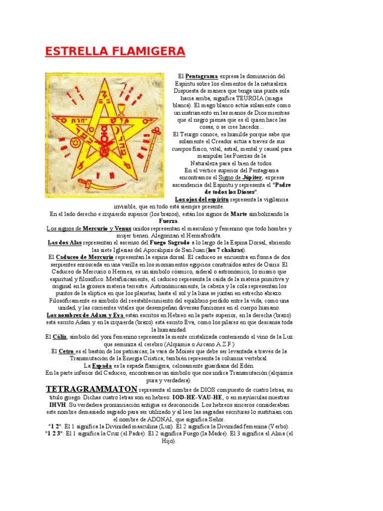 Estrella Flamigera o Pentagrama | PDF | Alma | Dios