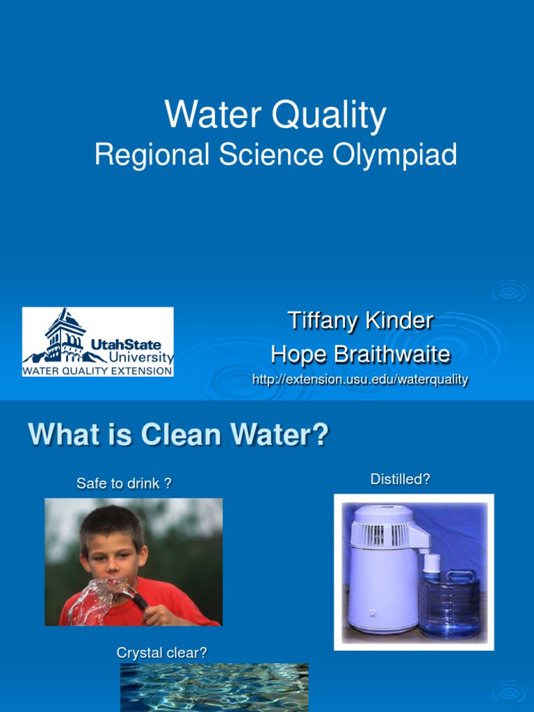 Science Olympiad Water Quality Presentation | PDF | Water Pollution ...