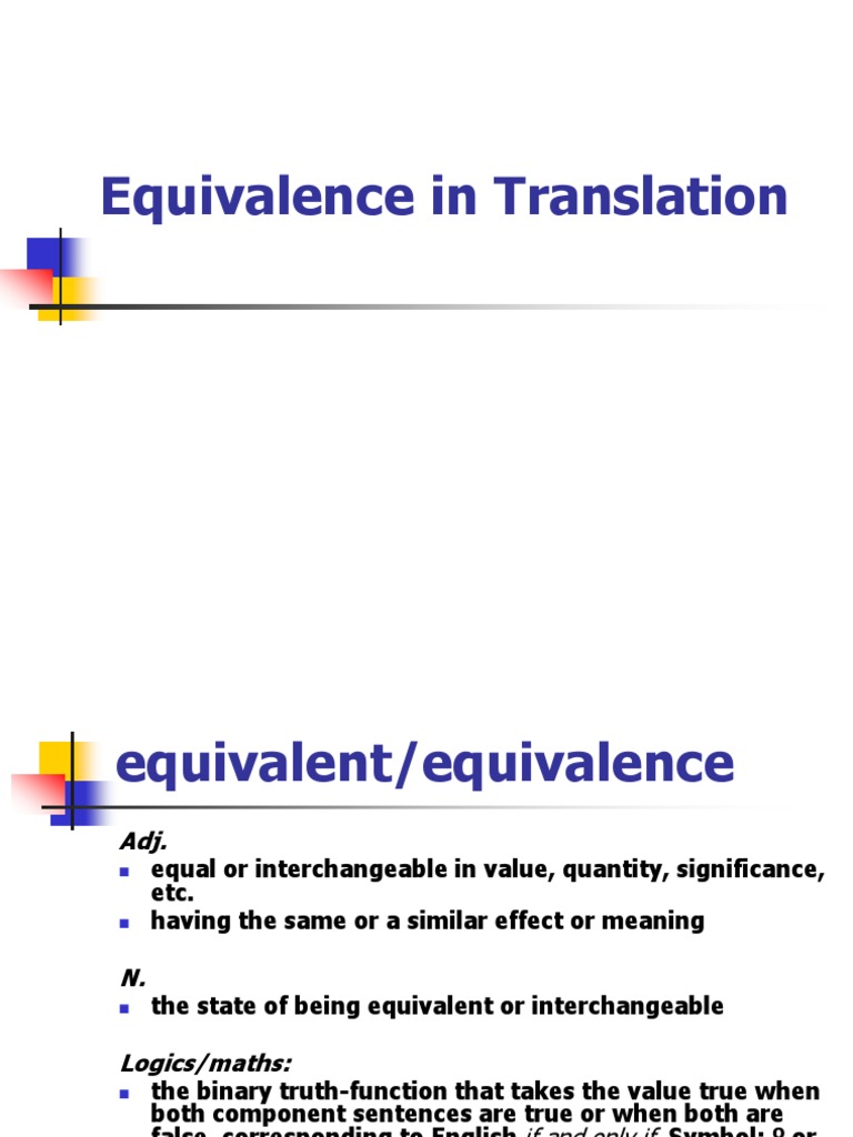 Equivalence in Translation | Translations | Linguistics
