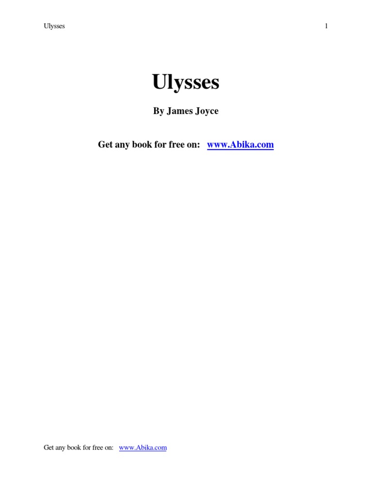 James Joyce - Ulysses | PDF | Ulysses (Novel)