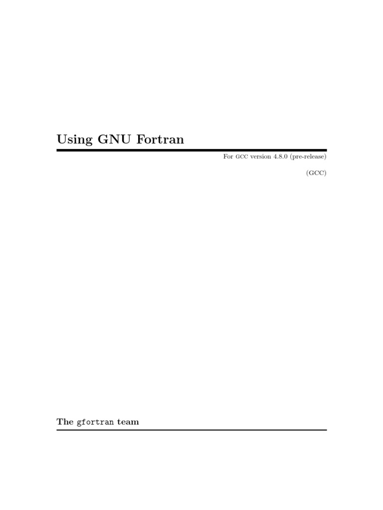 Gfortran Documentation | PDF | Compiler | Source Code