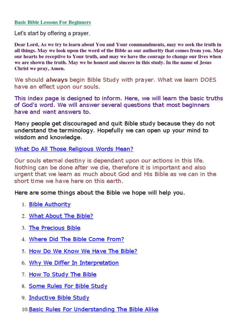 Basic Bible Study for Beginners | PDF | New Testament | Biblical Canon