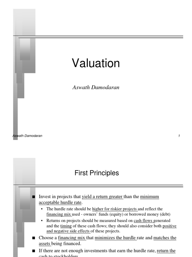Damodaran On Valuation | PDF | Free Cash Flow | Equity (Finance)