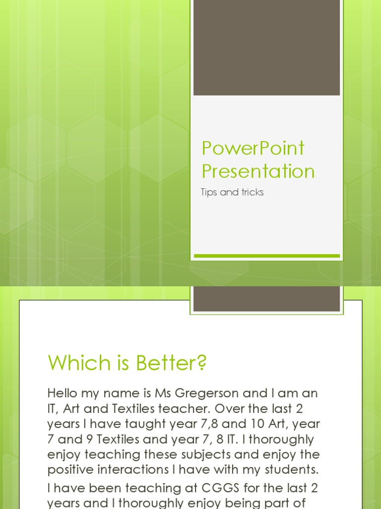 Powerpoint Presentation Tips | PDF