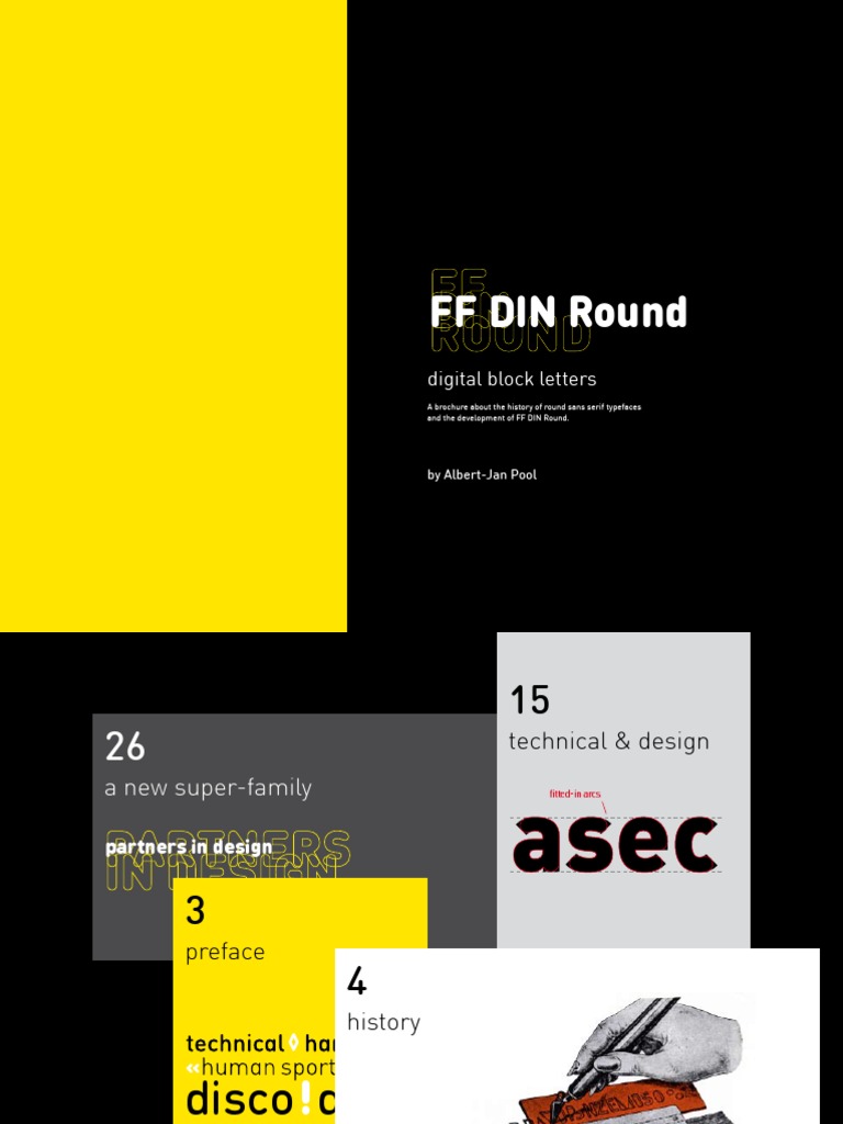 FF DIN Round Digital Block Letters | PDF | Sans Serif | Typefaces