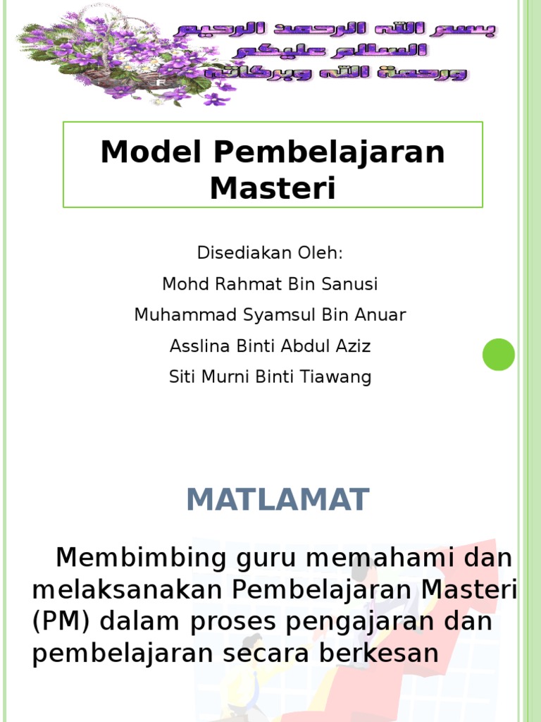 Ciri-Ciri Pembelajaran Model Masteri | PDF