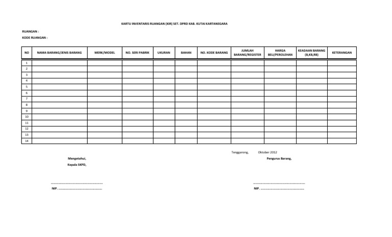 Format Kir Asset | PDF
