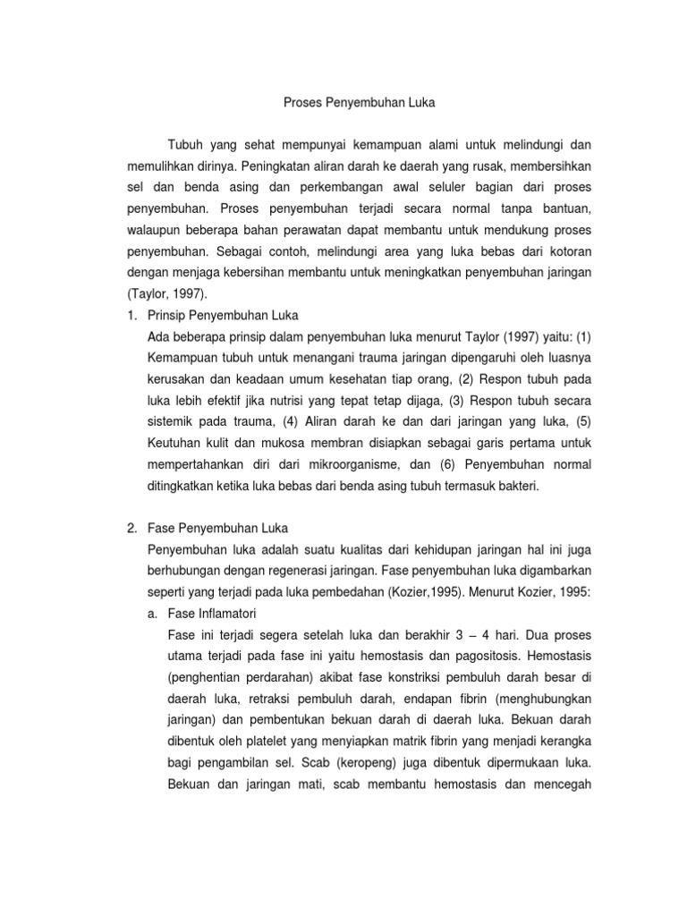 Proses dan Fase Penyembuhan Luka | PDF | Kesehatan Holistik