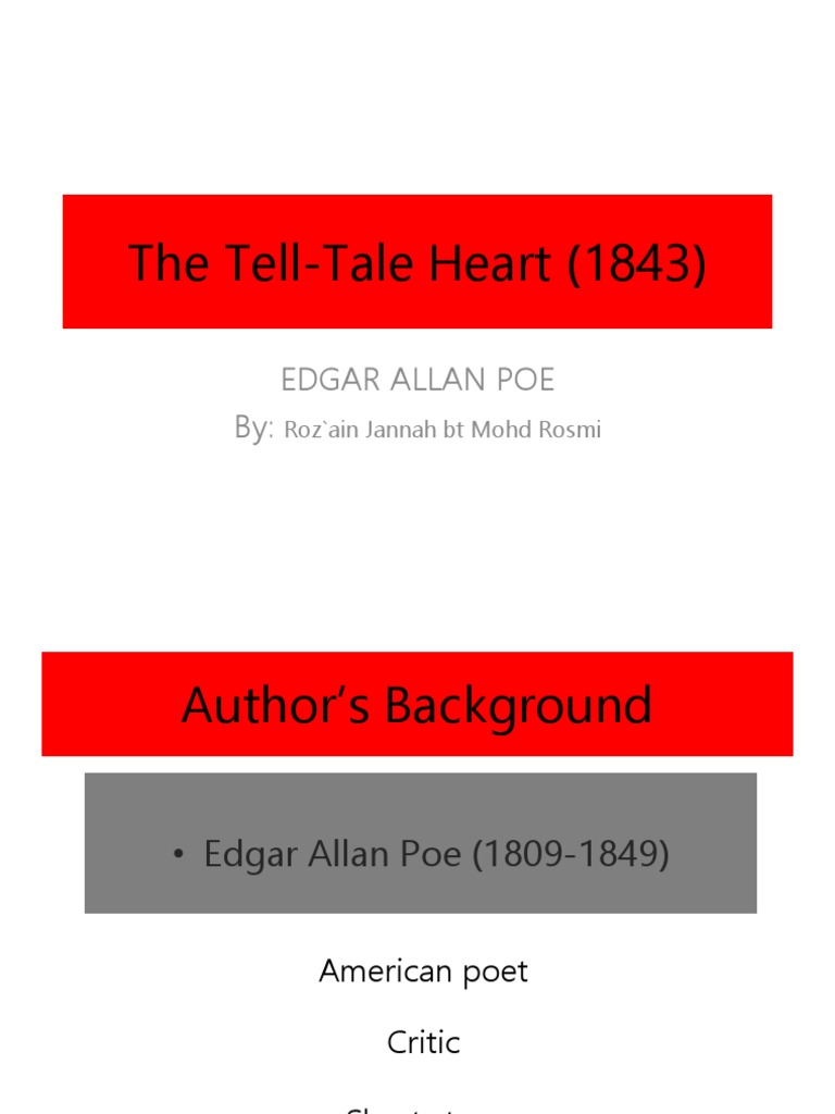The Tell-Tale Heart (1843) | PDF | Edgar Allan Poe | Poetry