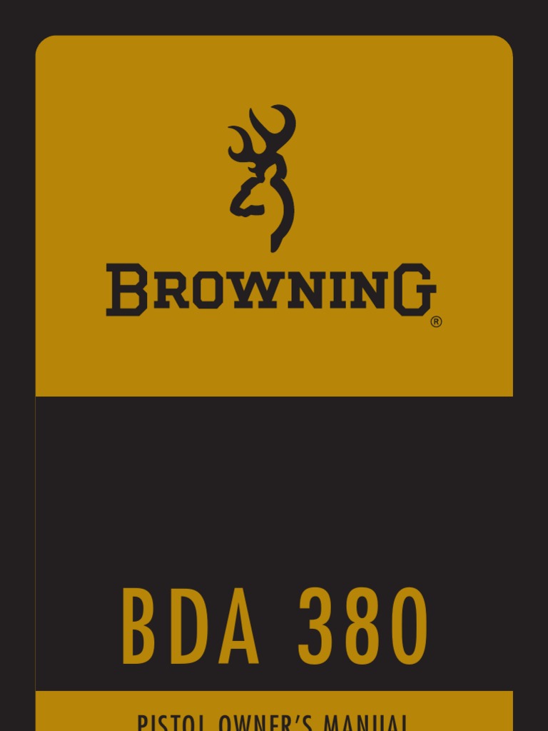 Browning BDA Manual - A9R35B0 | PDF | Trigger (Firearms) | Magazine (Firearms)