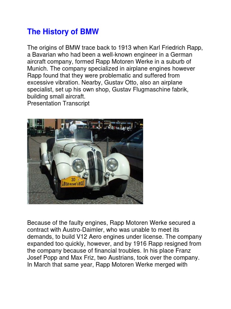 Presentation Script of BMW | PDF | Bmw | Online Advertising