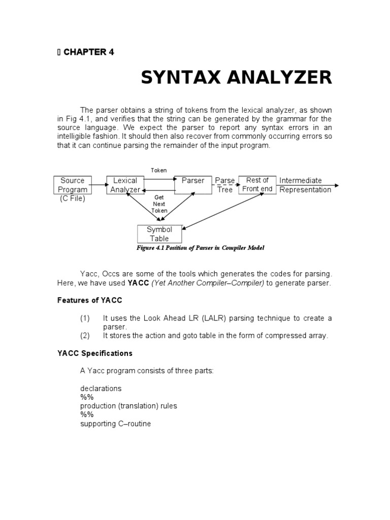 Syntax Analyzer | Parsing | Compiler