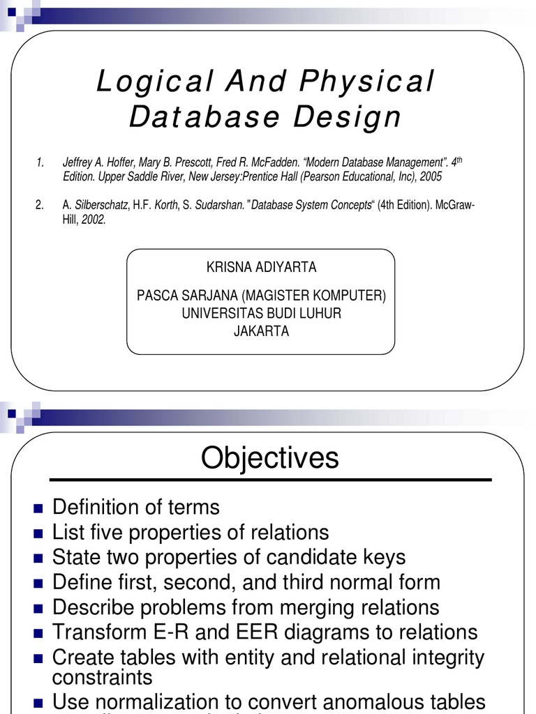 Logical and Physical Design | PDF | Database Index | Relational Database