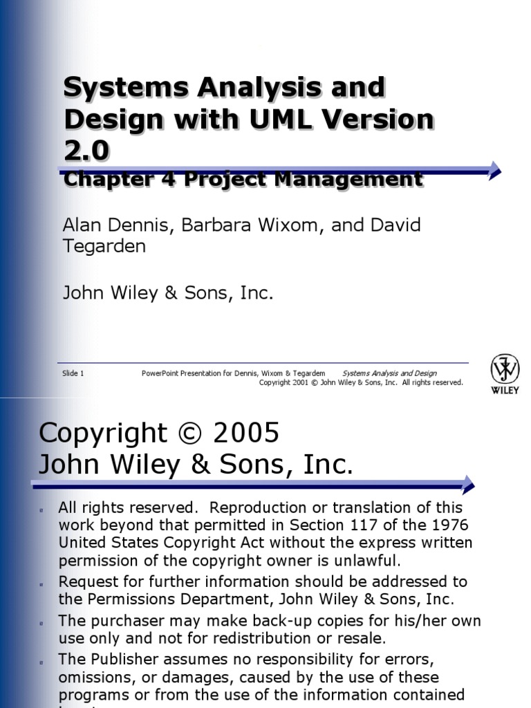 Systems Analysis and Design With UML Version 2.0: Chapter 4 Project ...