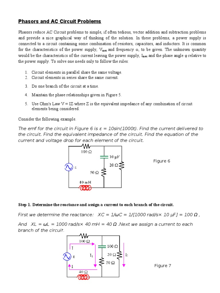 Solving AC Circuits with Phasors | PDF | Electrical Impedance | Electrical Network