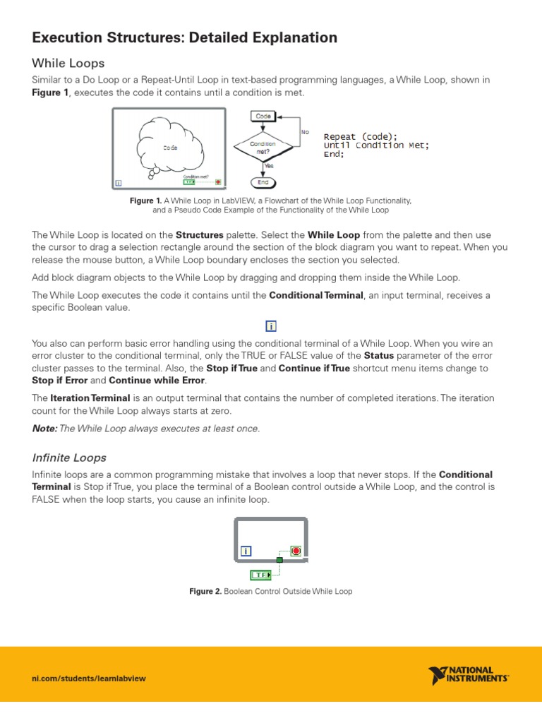 Execution Structures: Detailed Explanation: While Loops | PDF | Control Flow | Boolean Data Type