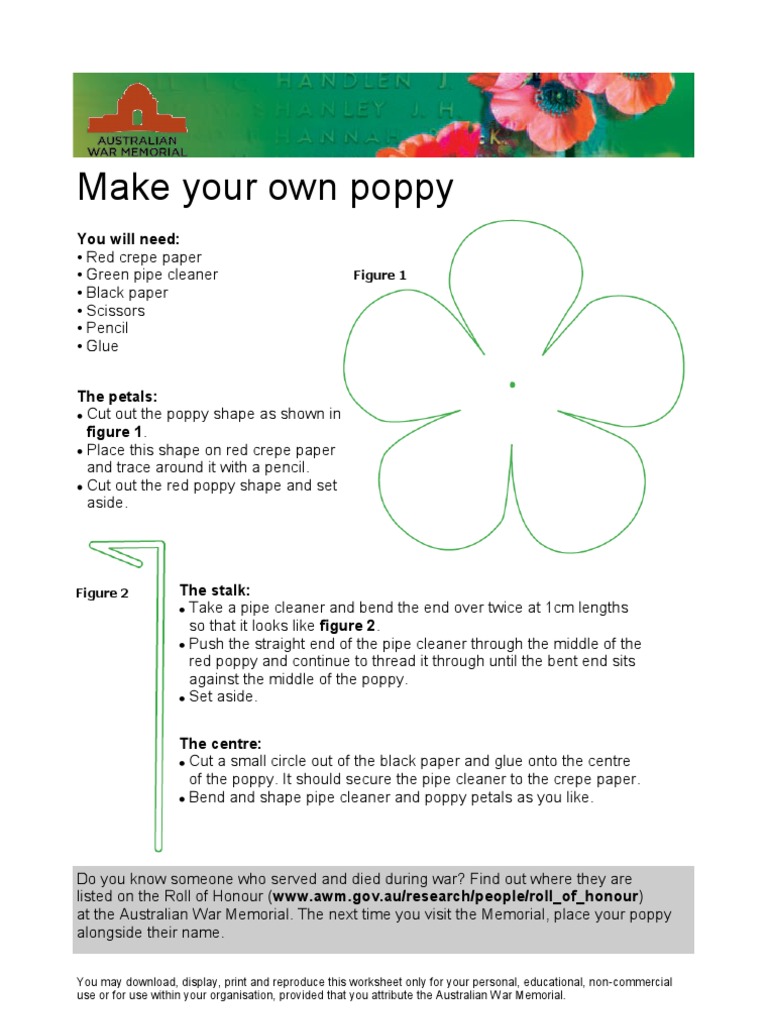 DIY Paper Poppy Craft Instructions | PDF | Home & Garden