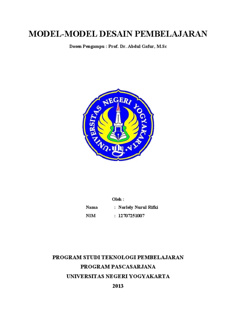 Model Desain Pembelajaran | PDF