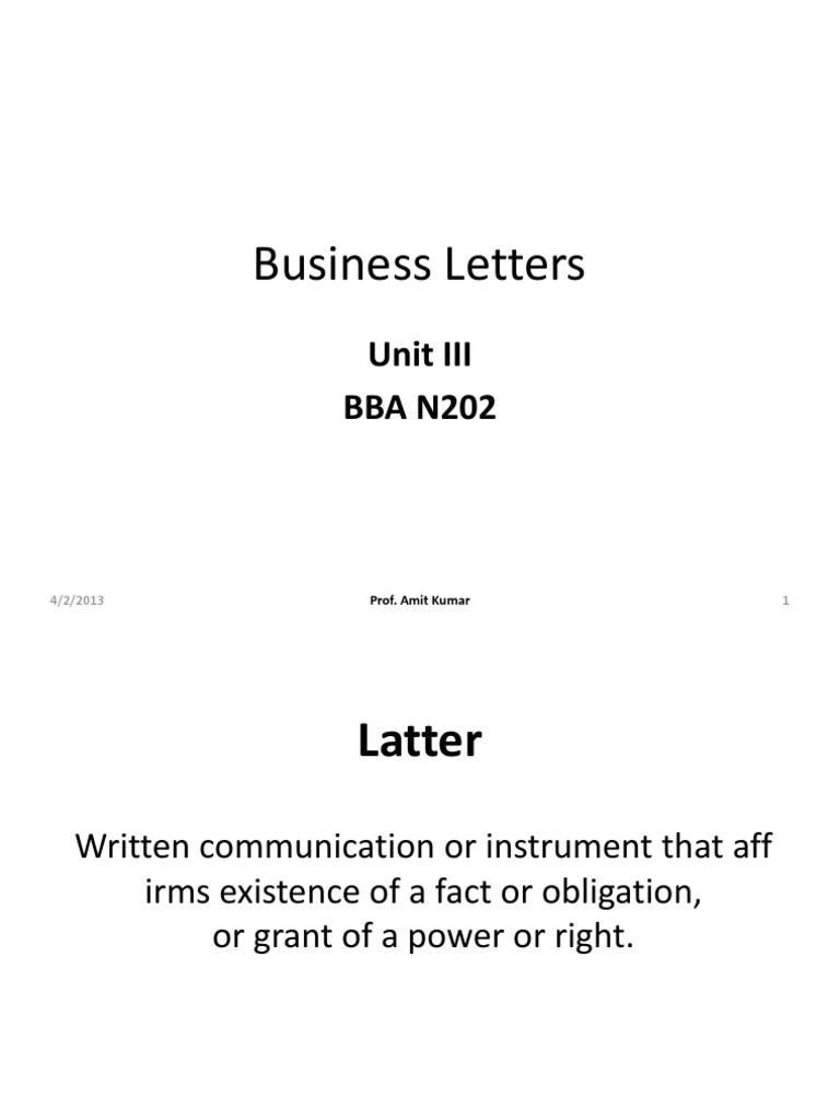 Lecture PPTs Business Communication Unit III | PDF | Sales | Communication