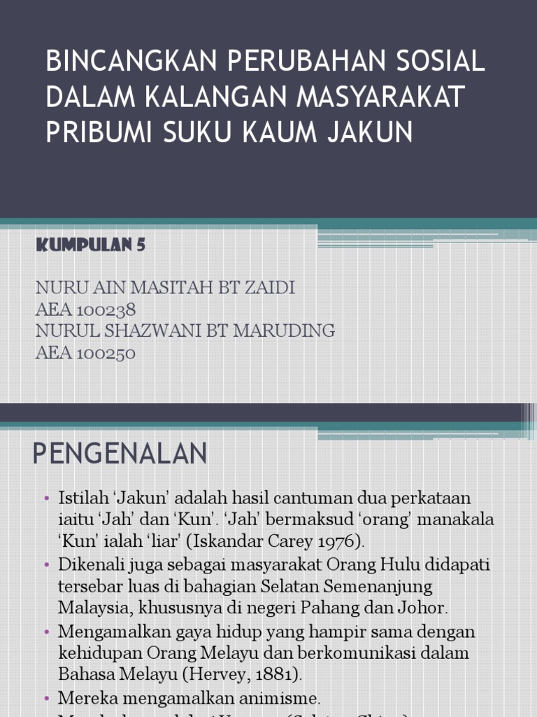 Masyarakat Peribumi Jakun | PDF