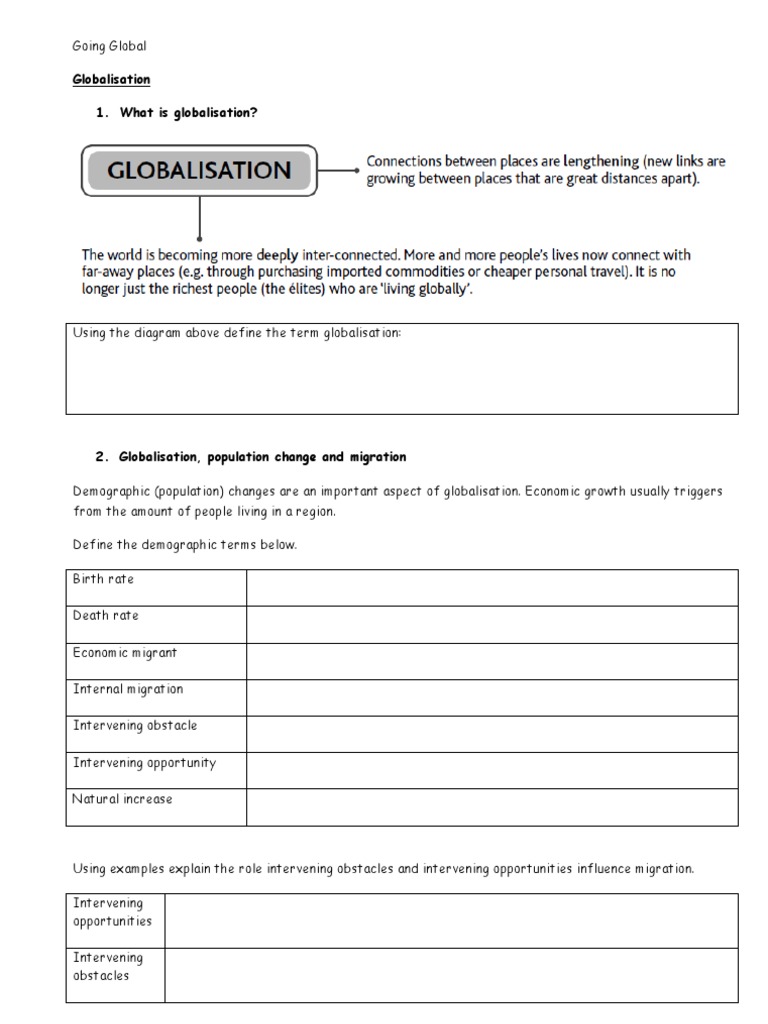 Going Global | PDF | Immigration | Globalization