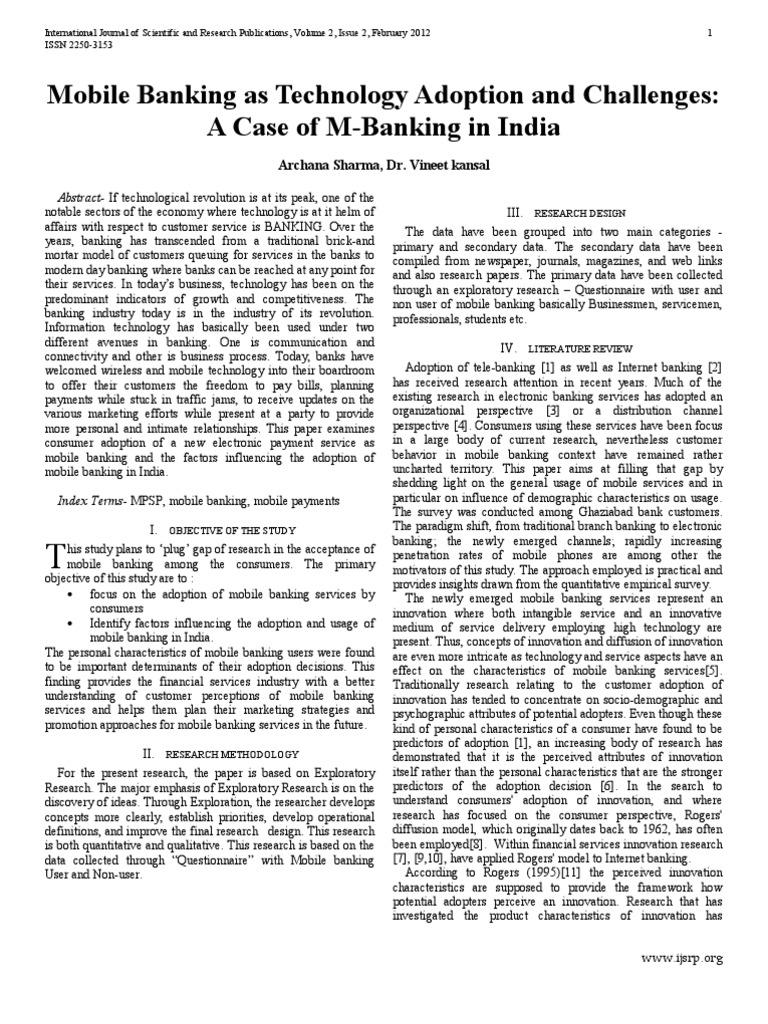 Case Study of Mobile Banking | PDF | Mobile Phones | Banks