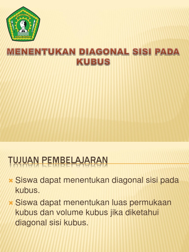 Diagonal Sisi Pada Kubus | PDF | Sains & Matematika