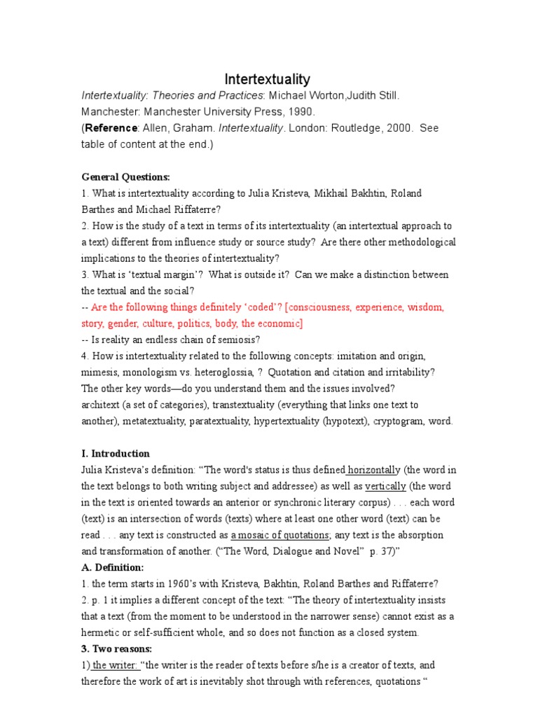 2006f G Intertextuality | PDF | Intertextuality | Translations
