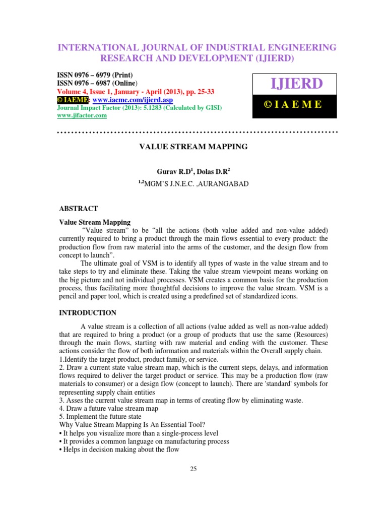 Value Stream Mapping | PDF | Lean Manufacturing | Inventory